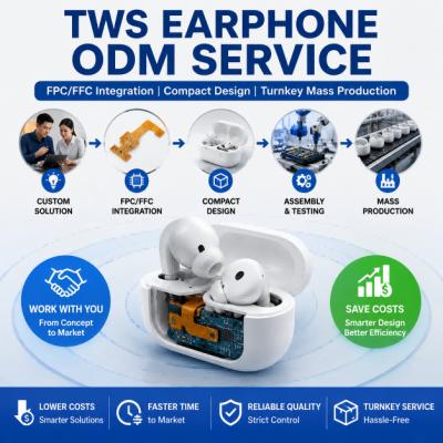 China TWS Earphone ODM Service FPC FFC Flexible Circuit Integration Compact Enclosure Assembly and Turnkey Mass Production for sale