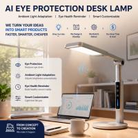 China AI Eye Protection Desk Lamp Ambient Light Adaptation Eye Health Reminder Smart Customizable for sale