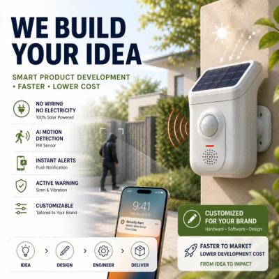 China Solar AI Alarm Vibration PIR Sensor Phone Push Notification No Electricity Installation Active Warning Customizable for sale
