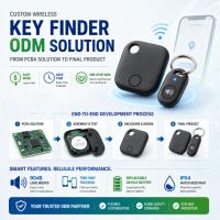 China Custom Wireless Key Finder Locator ODM Solution – 90dB Loud Beeper, Two-Way Tracking, Replaceable CR2032 Battery, IPX4 for sale