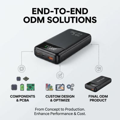 China 20000mAh 22.5W Fast Charging Power Bank with Digital Display USB-C PD Output ODM solutions for sale