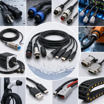 China Custom External Connection Cable Assembly Waterproof Industrial Ethernet Encoder Motor Power Sensor for sale