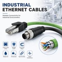 China Custom Industrial Ethernet Cables Cat5e Cat6 Cat6A Shielded Drag Chain Waterproof Oil Resistant RJ45 M12 for sale