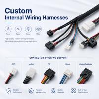 China Custom Internal Wiring Harnesses JST Molex TE Hirose Power Signal Sensor Motor Connectors for sale