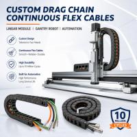 China Custom Drag Chain Continuous Flex Cables Linear Module Gantry Robot Automation 10 Million Cycles for sale