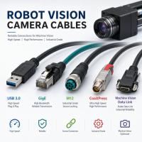 China Custom Robot Vision Camera Cables USB 3.0 GigE M12 CoaXPress Machine Vision Data Link for sale