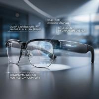China AI Smart Glasses ODM Solution Real-Time Offline Translation Voice Control with Waveguide Display 10 Hour for sale