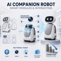 China AI Companion Robot ODM Solution Emotional Recognition Fall Detection with Two-Way Video Call Module for sale