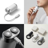 China Custom Cable Type-C Electric Shaver ODM Solution Battery-Free Portable Twin Rotary Razor Low Power Travel Kit for sale