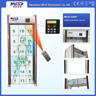 China 3 x 6 Cells 18 Zone Archway Metal Detector , Walk through metal detector LCD display for sale