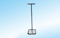 China 9 led light Vehicle Inspection Mirror with three wheel and 140cm Rod 30cm Convex mirror for sale