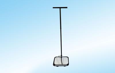 China 9 led light Vehicle Inspection Mirror with three wheel and 140cm Rod 30cm Convex mirror for sale