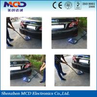 China 9 led light Vehicle Inspection Mirror with three wheel and 140cm Rod 30cm Convex mirror for sale