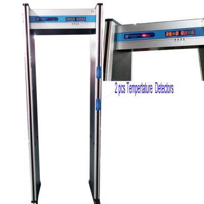 China 6 Zones Walk Through Metal Detector Body Temperature Detector Door for sale