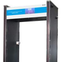 China Fast Pass Door Frame Metal Detector , Walk Through Temperature Scanner Voice Alarm for sale