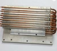 China Aluminum Fin Stacks Copper Pipe Heat Sink Brushed for LED Lighting Cooling Radiator for sale