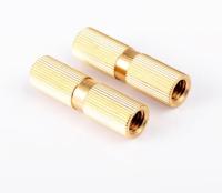 China Polished Precision Industrial Fasteners Brass Straight Knurled Nut for sale