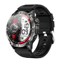 China HK08 Black GPS NFC Smart Watch with 1.43 Inch AMOLED Display, 466x466 Resolution, IP68 Waterproof, and 530mAh Battery for sale