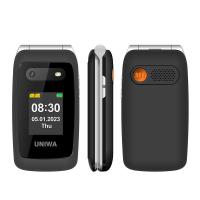 China UNIWA V202T 4G Senior Flip Phone with SOS Button 1450mAh Battery and Dual Screen Display for sale