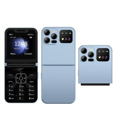 China A50 PRO 2G Feature Phone Flip Design Speed Dial Blacklist  LED Flashlight Get Connected for sale