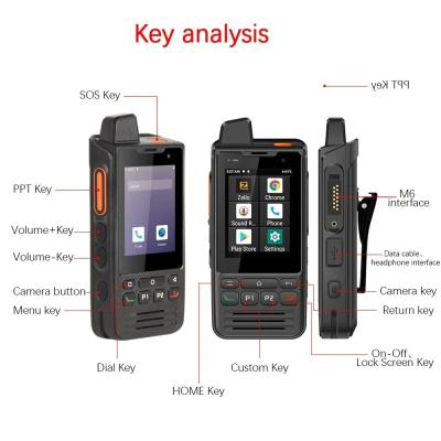 China UNIWA F60 Zello Walkie Talkie Smartphone IP68 Waterproof Android 9.0 5300mAh Battery 4G LTE PTT GPS for sale