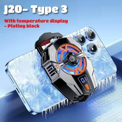 China J20 Mobile Gaming Cooler with 9W Semiconductor Cooling, 3-Speed Temperature Control for 68-89mm Phones for sale