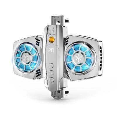 China K4 Dual Cooling Fan Phone Radiator Semiconductor Cooler 5V2A Temperature Display for Smartphones 68-88mm for sale
