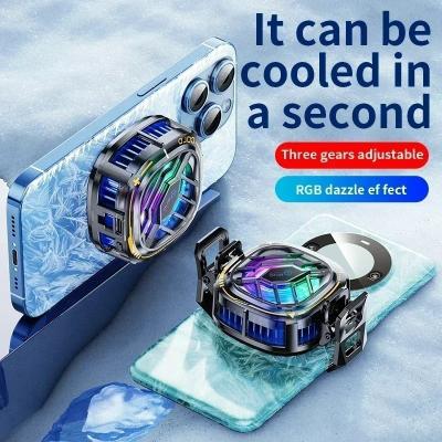 China X76 Semiconductor Magnetic Phone Cooler 5000rpm Digital Display Universal Radiator for iOS Android Gaming for sale