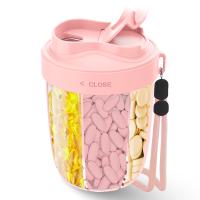 China Polyethylene Portable Pill Organizer 1-Piece Food Contact Safe in Black Beige Pink Colors for sale