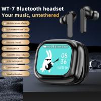 China 2.01 Inch Touch Screen Wireless Earbuds ANC ENC Bluetooth 5.4 TWS with Mic 360mAh Charging Case for sale