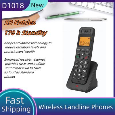 China D1018 Low Radiation LCD Wireless Fixed Phone with Hands-Free Calling - 21cm Height, EU/US Standards for sale