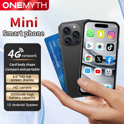 China 4G Dual SIM 4.0 Inch HD Full Screen Android 12 Mini Smartphone 2GB RAM 16GB ROM 2000mAh for sale