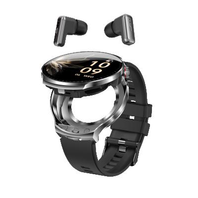 China T100 Men TWS 2 in 1 Wireless Bluetooth Call Headset Heart Rate Sport Music Earbuds Smartwatch 1.85 Inch 330mAh for sale