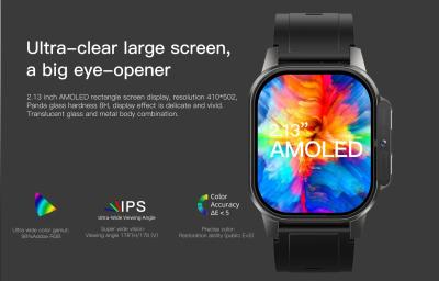 China Rainbuvvy 4G LTE Smart Watch 2.13 Inch AMOLED Screen GPS Tracking Android 8.1 2GB RAM 16GB ROM for sale