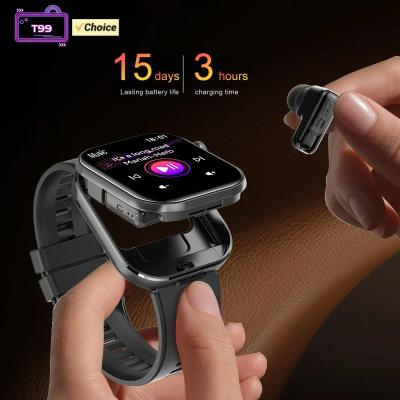 China T99 TWS Smart Watch Wireless Earbuds BT5.0 Bluetooth Call IP67 Waterproof  300mAh for sale