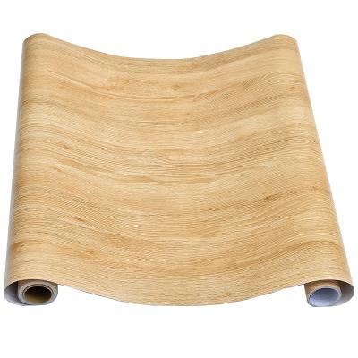 China Self-Adhesive PVC Wood Grain Film for Furniture and Walls 1.22x50M for sale