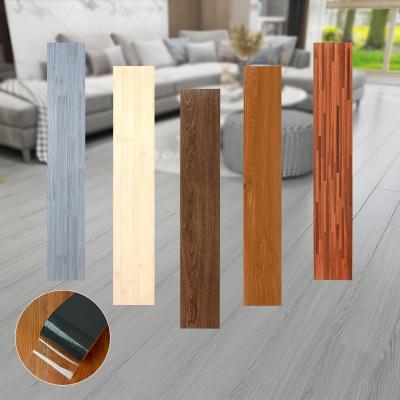 China 1.5mm Thick 152.4*914.4mm Waterproof Self-Adhesive Vinyl Flooring Stickers with 3 Years Warranty for sale