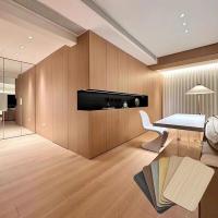 China 1220*2440mm Wood Grain PVC Wall Panel for Interior Decoration with 3 Years Warranty for sale