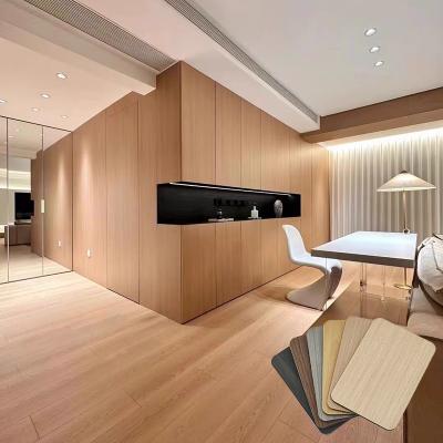 China 1220*2440mm Wood Grain PVC Wall Panel for Interior Decoration with 3 Years Warranty for sale