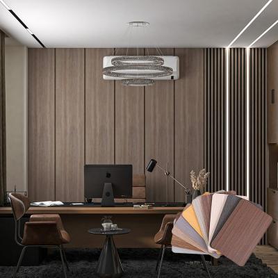 China OEM Custom Size Fire Resistant Waterproof Indoor Modern 3D Wood Plastic Sheet Composite Wooden Wall Panels Interior Decoration for sale