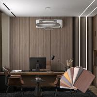 China Free Sample Wooden Grain PVC Waterproof Ceiling Wood Wall Panel Board Cladding for Indoor Interior Decoration and Entertainment for sale