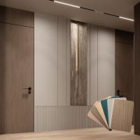 China Free Sample Wooden Flexible Tambour Slat Panels Wood Wall Panels for Interior Wall Covering Cabinet Doors Wood 3D Tambour Panel for sale