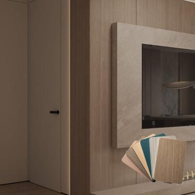 China LANFENG Modern Eco-friendly PVC Wood Plastic Composite Waterproof Fireproof Soundproof Heat Living Room Bedroom Dining for sale