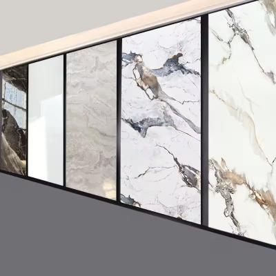 China Factory Supply 1220*2400 Modern PVC Wall Panel Carbon Crystal Modern Marble-patterned Carbon Fiber Wall Panel for Villas Hotels for sale