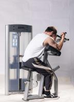 China Professional Pin Loaded Biceps Curl Machine - 200 lb Capacity, 48