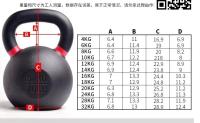 China Professional Cast Iron Gym Kettlebell - 5-50 lb Weight Range with 1.4 Inch Handle for Strength Training for sale
