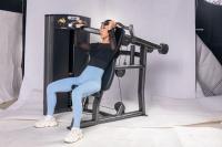 China AX Series Commercial Shoulder Press Machine with 80.25kg Weight Stack and 1530×1400×1360mm Dimensions for Gyms for sale