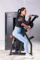 China Seated Bicep Curl Machine Pin Loaded with Self-Aligning Handles 80kg Weight Stack Commercial Gym Equipment for sale