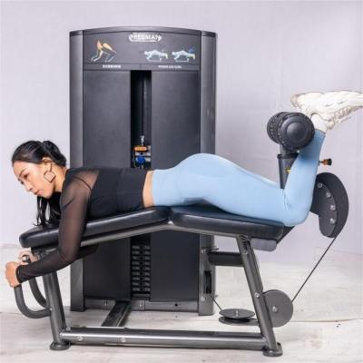 China Freeman Commercial Pin Loaded Prone Leg Curl Machine AX06 80.25kg Weight Stack for sale