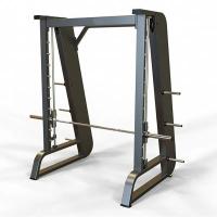 China Multi-Function Smith Machine Squat Rack 2.3m x 1.6m Steel Frame Custom Logo Gym Exercise Station for sale